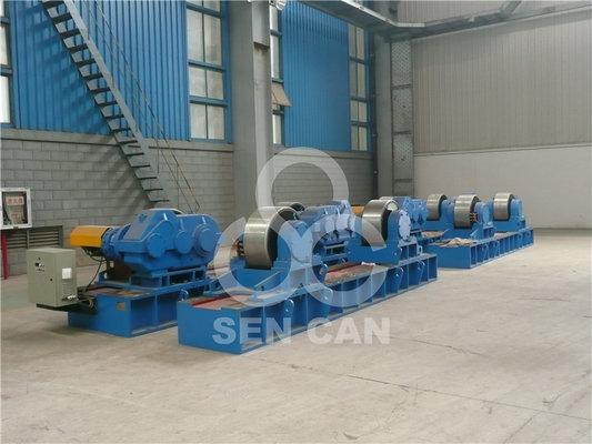 China Vessel Rotator 200 Tons Self - Aligned Pipe Turning Rolls for Reinforced Concrete Pipe supplier