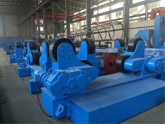 200T Heavy Duty Self Aligned Welding Rotator with Rubber / Steel / PU Material Roller supplier
