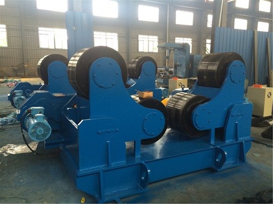 100T Rubber Wheels Pipe Welding Turntable For Pressure Vessel / Piping Industry supplier