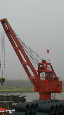 Heavy Duty Slewing Portal Jib Crane , Container Gantry Crane with Pedestal supplier
