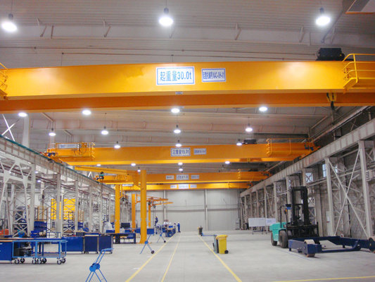 Workstation / Garage Overhead Bridge Cranes 5 Ton , Single Girder Crane With Rubber Buffers supplier