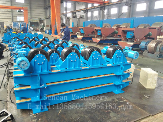 40T Vessel Pipe Welding Rotator With Rubber Roller , Pipe Rollers for Welding High Speed supplier