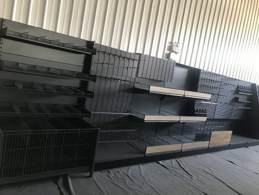 Single Side Supermarket Shelf Display Weight Of 80kgs Per Layer