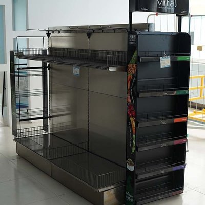Wire Supermarket Display Shelves Powder Coated Finish Surface Treatment