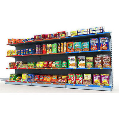 Supermarket Display Racks Metallic Material And Light Duty Style