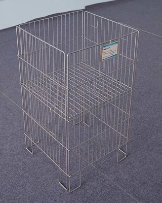 Foldable Metal Wire Basket , Produce Display Baskets Customized Color