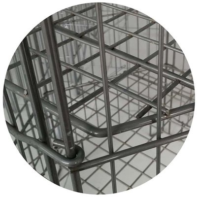Fold Up Retail Display Baskets Wire Basket Bin For Promote Goods