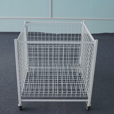 Steel Rolling Retail Display Baskets Square Wire Bump Basket BSCI Certification