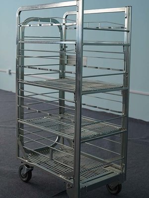Four Wheel Shopping Trolley Logistics Milk Cart  Delivery Goods