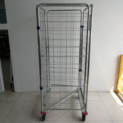 Warehouse Logistics Trolley Folding Rolling / Storage Pallet Container Trolley