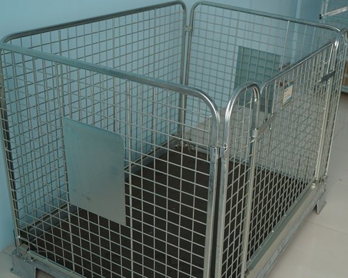Huge Metal Storage Cage Pallet Box Industrial For Store Or Warehouse