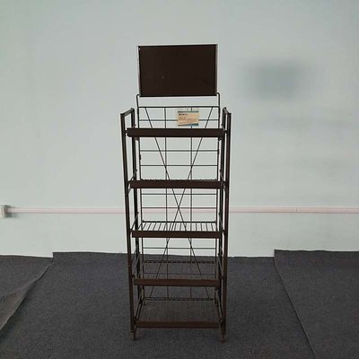 Custom Shelf Display Rack For Water Bottle , Floor Standing Rack 60kg Loading Capacity