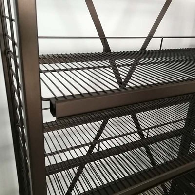 Metal Powder Coated Shelf Fittings Wire Storage Shelf Rack For Store