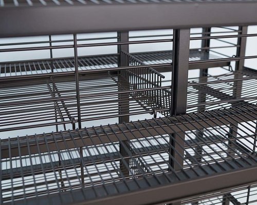 Metal Powder Coated Shelf Fittings Wire Storage Shelf Rack For Store