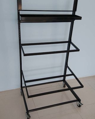 Mobile Flower Display 100kg Loading Capacity With Vases And Shelf