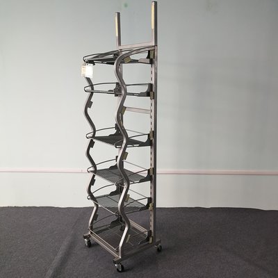 Coffee Shelf Display Rack L*W*H: 700*600*1000 Size 4 Castors DR-PEN-004