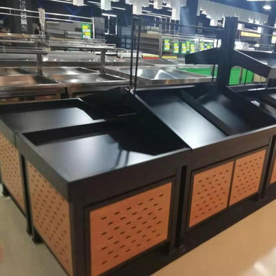 2 Layer Shop Fruit Vegetable Display Rack Customized Logos / Shape