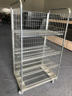 350kg Shelf Display Rack Warehouse Logistics Supermarket Picking Hand Push Cart