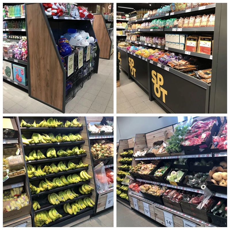 Avertising Multi Layer Grocery Display Shelves L*W*H 950*600 / 1200*1800 / 2400 MM