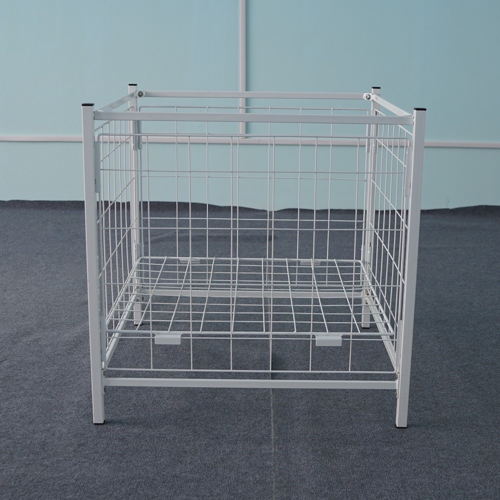Big Goods Retail Display Baskets Advertising Wire Basket 4 Castors