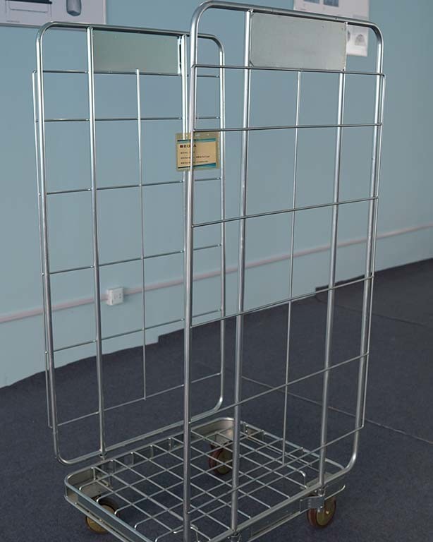Luggage Supermarket Shopping Trolley 500kg Load Capacity Gavanized Zinc Surface