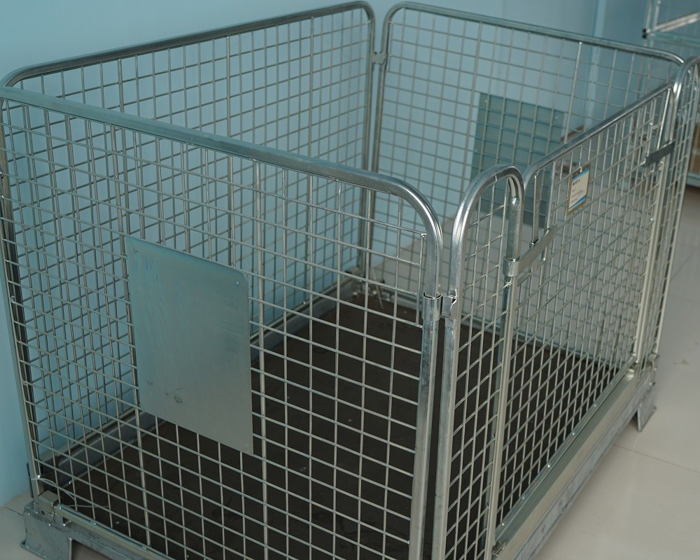 Huge Metal Storage Cage Pallet Box Industrial For Store Or Warehouse