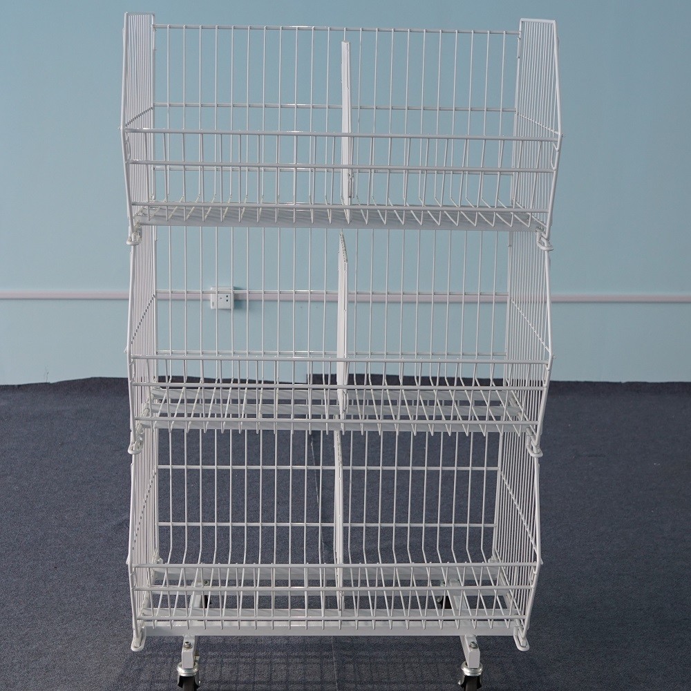 Warehouse Storage Cages Metal Stackable Pallet