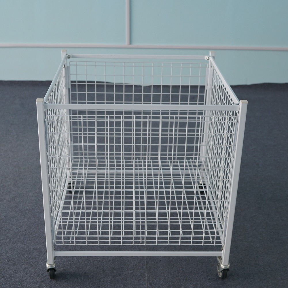 Metal  Dump Bin  Steel Mesh Storage Cages For Store Or Supermarket