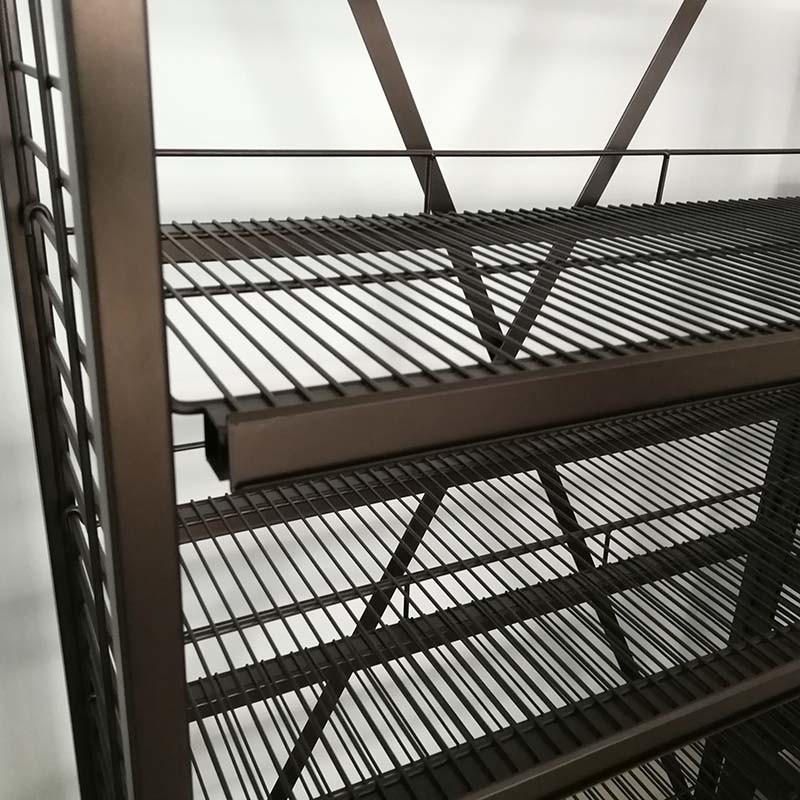 Metal Powder Coated Shelf Fittings Wire Storage Shelf Rack For Store