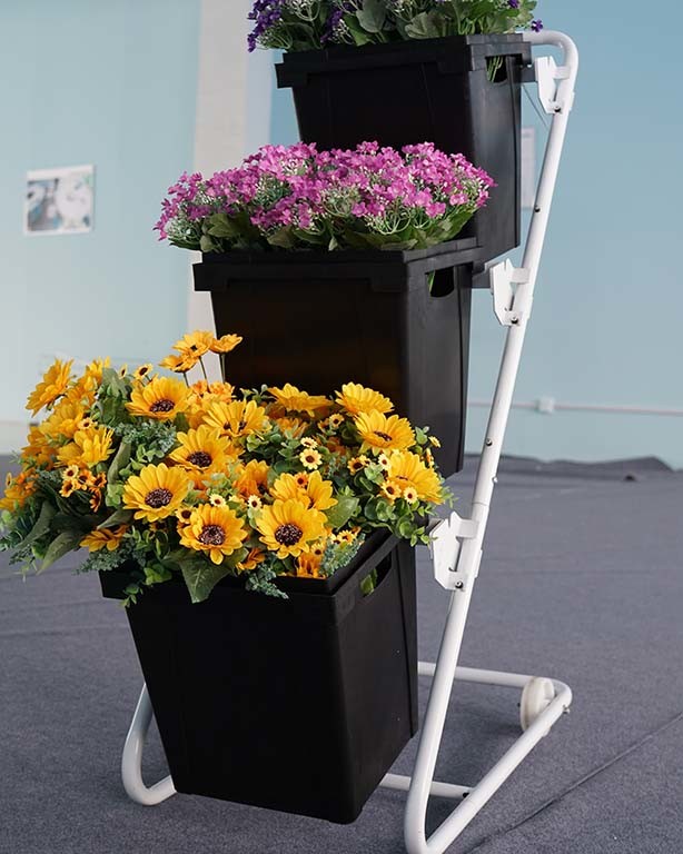 Strong Frame Wheel Trash Bag Carts