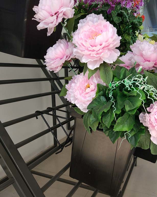 Metal Floral Display Rack In Superemarket And Store BSCI Certification