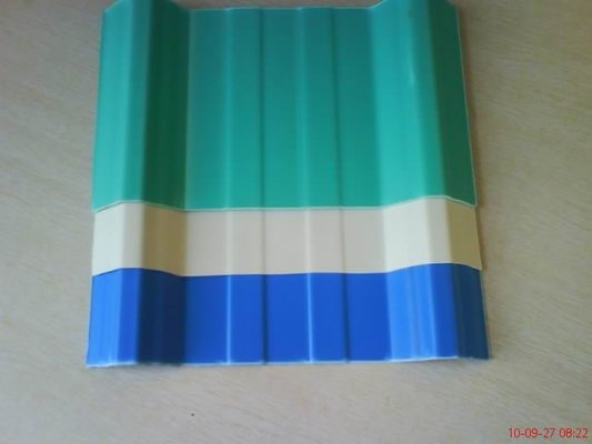 heat insulation 3 layers UPVC corrugated roof sheet/Laminas de pvc/anti-corrosive pvc plastic roofing sheet  1130mm supplier