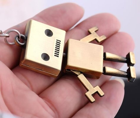 Robot  Metal keychain