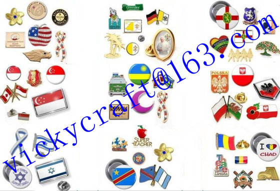 High quality new design antique brass plating metal souvenir badge