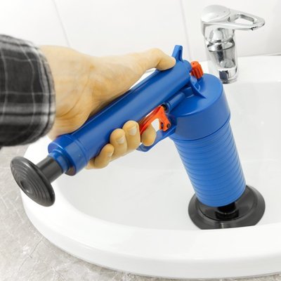 New Compressed Air Pump Drain Plunger Bathroom Sink Drain Unclog Sewer Cleaner