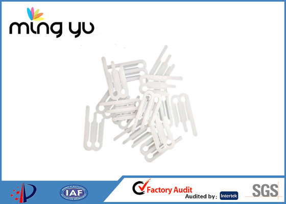 Plastic clips 3.8mm length white color square package transparent clothes PS