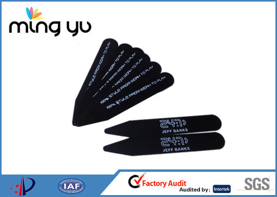 Mens Dress Shirt Collar Stays Plastic Black 6×1 cm Customized Logo
