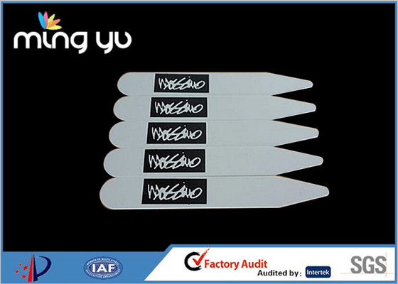 0.5mm White Shirt Collar Plastic Insert  / Customized Shirt Collar Stiffeners Plastic