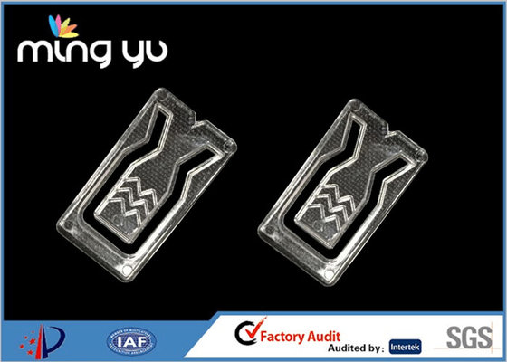 Garment Plastic Clothing Clips Clear Square Shape PS PP Transparent