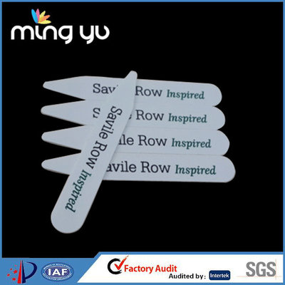 Plastic collar stiffener for shirt with logo , custom collar stays