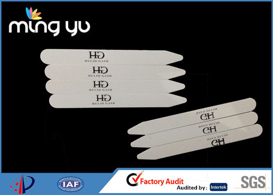 0.75mm Thickness Clothes Plastic Collar Stays With Customized Logo Printing