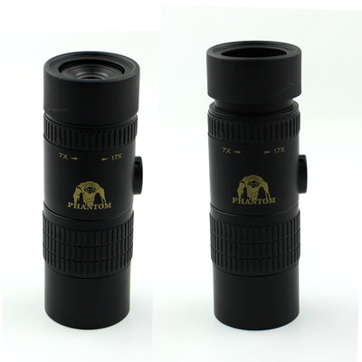 30mm BAK7 Prism Long Range Monocular Telescope Handheld Adjustable 7x - 17x