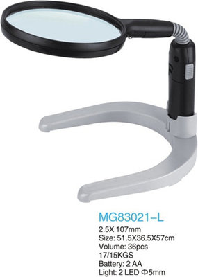 2.5X Desk Light Magnifying Glass Table Top , Desktop Magnifying Lamp Library