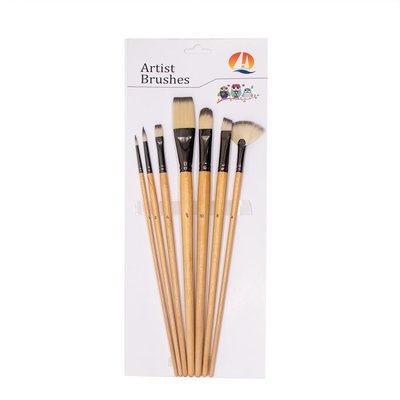 Nylon Hair Bicolor Artist Paint Brushes Set