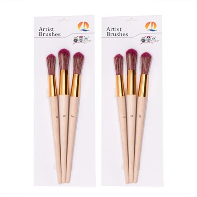 Nylon Silk Hair Bicolor Synthetic Paint Brush Set