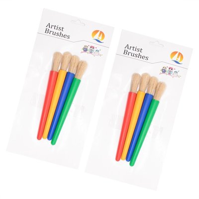 Round Head NIL Ferrule Artist Paint Brushes Set