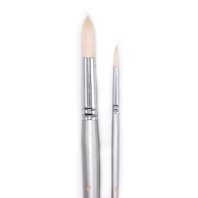 Tricolor Round Tip Synthetic Bristle Paint Brush