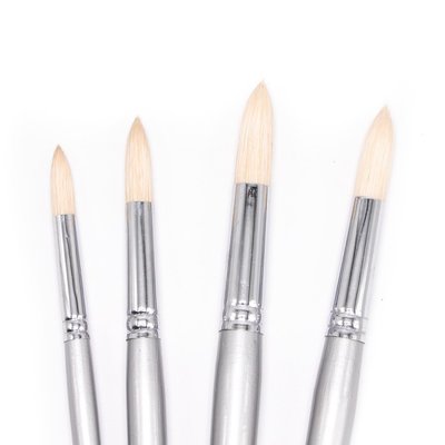 Tricolor Round Tip Synthetic Bristle Paint Brush