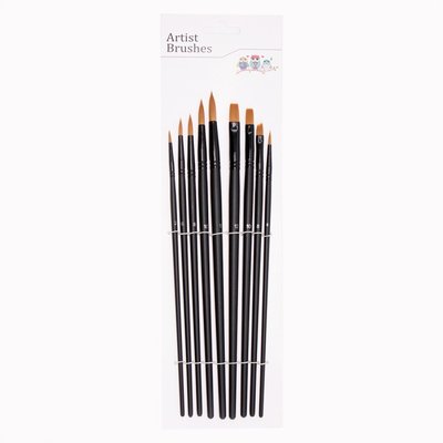 Matte Black Aluminum Ferrule Artist Oil Paint Brushes