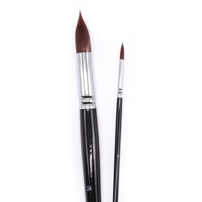 Round Tip Dark Brown 12pcs Fine Artist Brushes